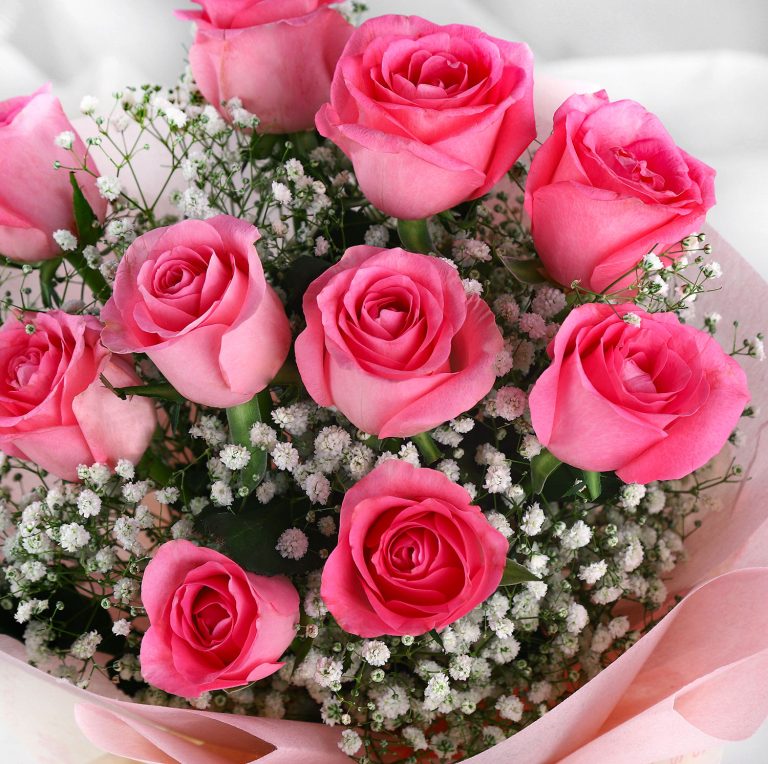 Dreamy Pink Roses Bouquet Chocolate Cake – Zestta Delight