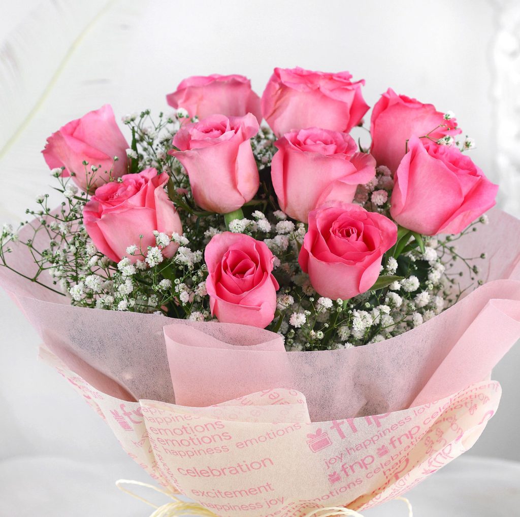 Dreamy Pink Roses Bouquet Chocolate Cake – Zestta Delight