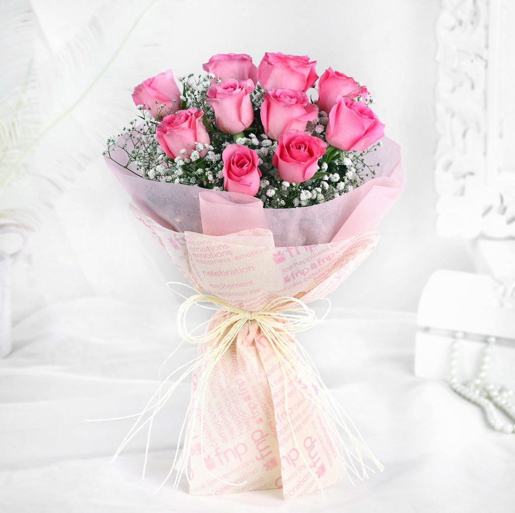 Dreamy Pink Roses Bouquet Chocolate Cake – Zestta Delight